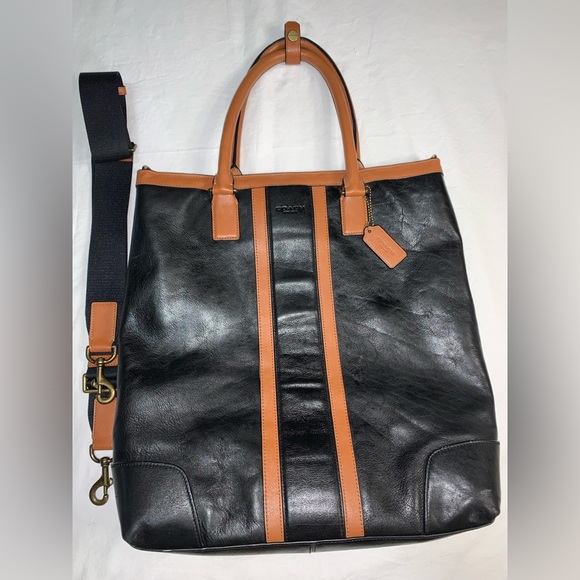 Coach | Bags | Coach 2 Way Shoulder Bagtoteblackbrown Leather | Poshmark
